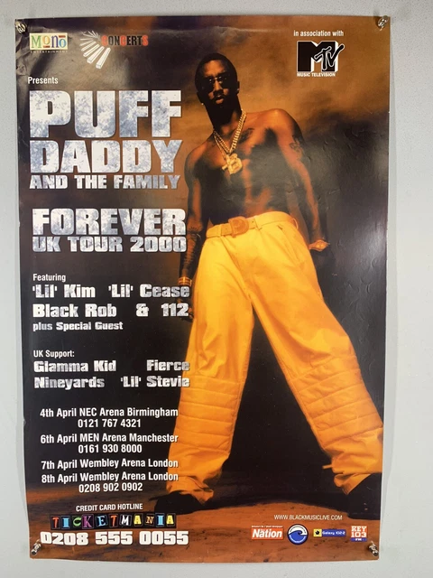 PUFF DADDY AND the Family P Diddy Poster Original Forever UK Tour April ...