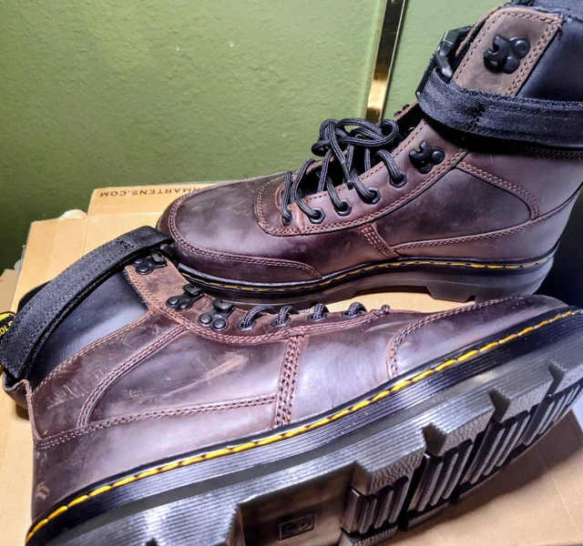DR MARTENS COMBS Tech Brown Leather "Crazy Horse" US Men 10/Women 11 ...
