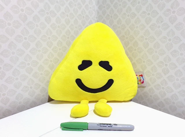 22CM CBEEBIES MISTER Maker I AM A SHAPE soft toy yellow Triangle Mr ...