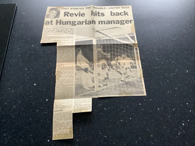 LEEDS UNITED V Ferencvaros Inter-Cities Fairs Cup Newspaper Match ...