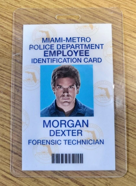 DEXTER IDENTIFICATION BADGE-FORENSICS Examiner Morgan Dexter Costume ...