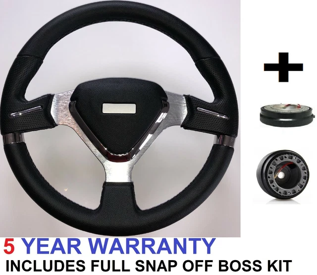 SNAP OFF STEERING Wheel And Boss Kit Hub Fit Mazda Mx3 Mx5 Mx6 13.7" 3 ...