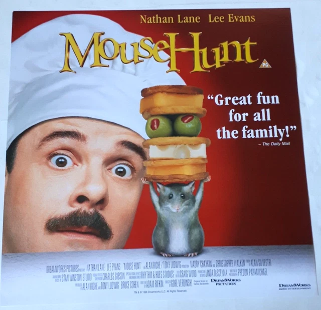MOUSE HUNT 1997 NATHAN LANE LEE EVANS ORIGINAL POSTER Video Shop DVD 16 ...