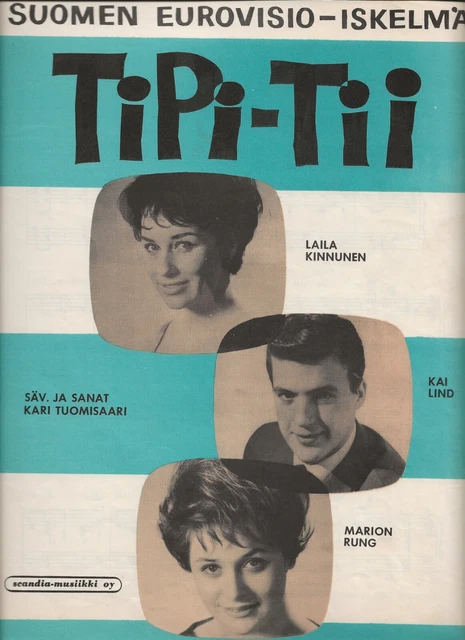 &TIPI-TII& MARION RUNG/KAI Lind sheet music Eurovision Finland 1962 £22 ...