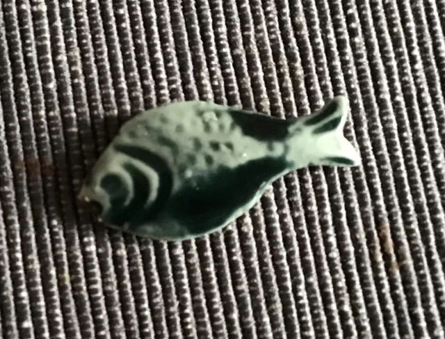 FÈVE RANQUE DUCONGÉ Sole Émaillée Vert Bleuté EUR 15,00 - PicClick FR