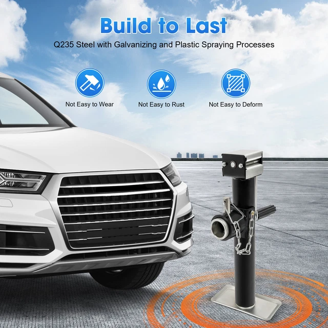 2204,62 LBS CHARGE Pivotante Remorque Jack Manivelle Voiture Jack ...