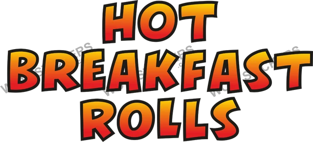 CATERING TRAILER STICKER Hot Breakfast Rolls food decals van unit ...