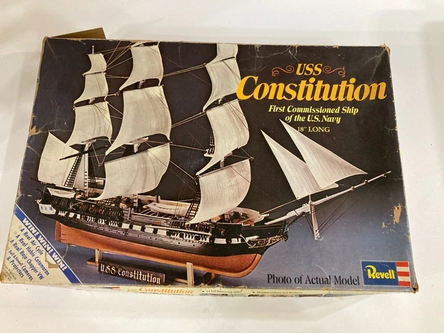 REVELL FRIGATE USS Constitution Model Boat Kit H-320 18" Vintage 1972 ...