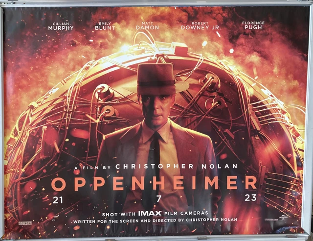 CINEMA POSTER: OPPENHEIMER 2023 (Quad) Cillian Murphy Emily Blunt Matt ... CINEMA POSTER: OPPENHEIMER 2023 (Quad) Cillian Murphy Emily Blunt Matt ...