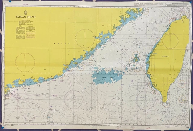 ADMIRALTY 1968 TAIWAN STRAIT Map Chart Maritime Genius Nautical Marine ...