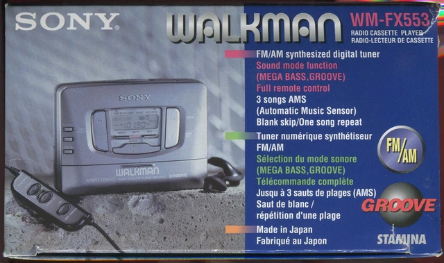 NUEVO REPRODUCTOR DE casetes portátil Sony Walkman WM-FX553 1997 ...