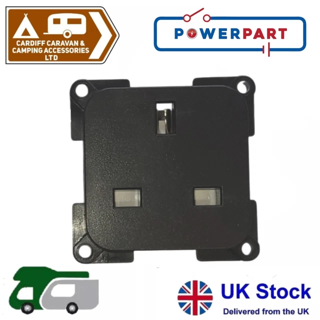 C-LINE 230V SOCKET 13A 3 Pin Mains Outlet CBE Caravan Motorhome ...