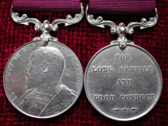 REPLICA COPY EDVII Army Long Service Good Conduct Medal Aged Full Size ...