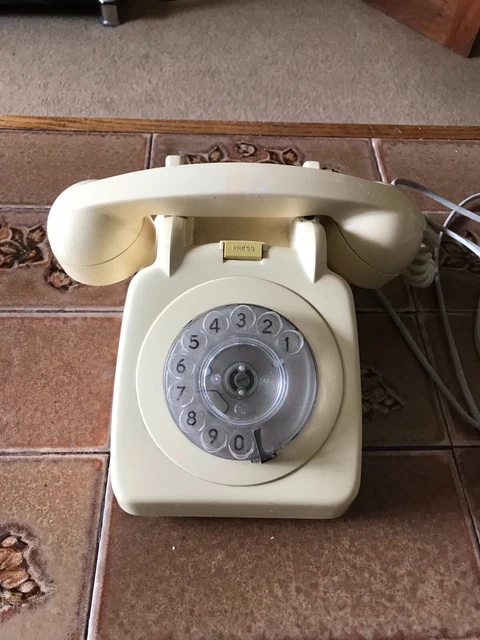 VINTAGE WHITE ROTARY Dial Telephone Corded Landline GPO 706 £30.00 ...