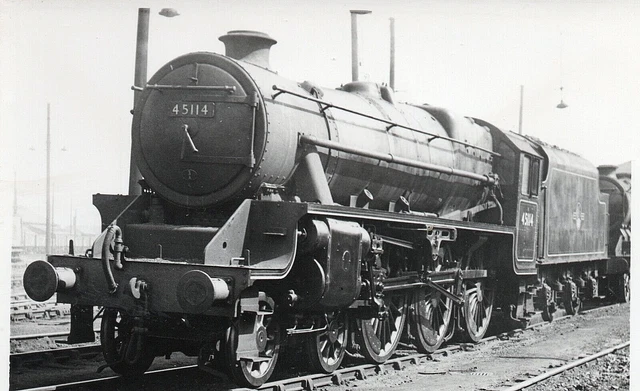 EX LMS CLASS 5MT 4-6-0 No 45114 @ WILLESDEN SHED YARD on 20/4/58 R ...