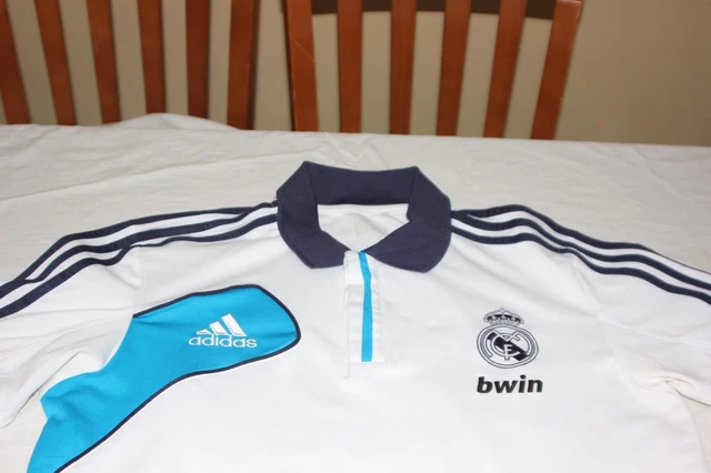 POLO OFICIAL DEL Real Madrid Marca Adidas T/L Publicidad Bwin Bajo El ...