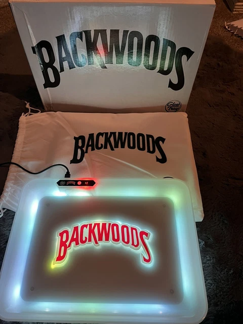 WHITE BACKWOODS LED Glow rolling tray £16.95 - PicClick UK