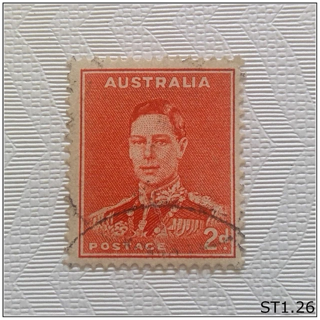 AUSTRALIA POSTAGE STAMP 2d King George VI Red $4.99 - PicClick AU