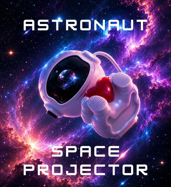 ASTRONAUT STARRY SKY Galaxy Plug-in LED Projector Night Light for Kids ...