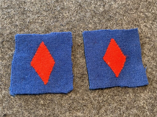 ORIGINAL PAIR OF British WW2 61st Infantry Division Felt Formation Sign ...