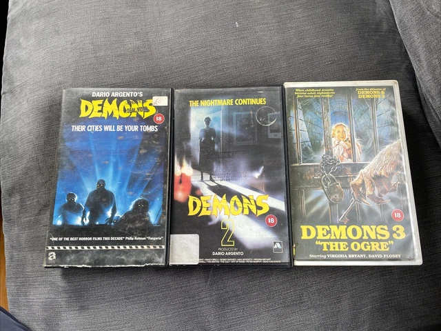DEMONS 1,2,3 BIG Box Ex Rental Vhs Tapes Slight Mould Not Bootlegs EUR ...