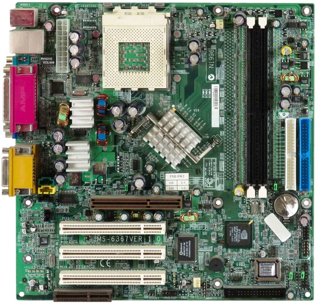 MAINBOARD MSI MS-6367 Socket 462 2X Ddr Agp 3X Pci Matx £41.87 ...