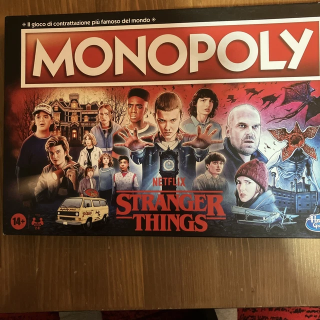 HASBRO GAMING MONOPOLY Stranger Things Board Game. ITALIAN LANGUAGE ...