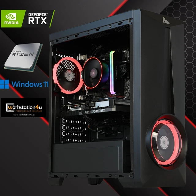 GAMING PC AMD ryzen 7 5800X Geforce RTX Gráficos 16GB RGB ram, 1TB SSD ...