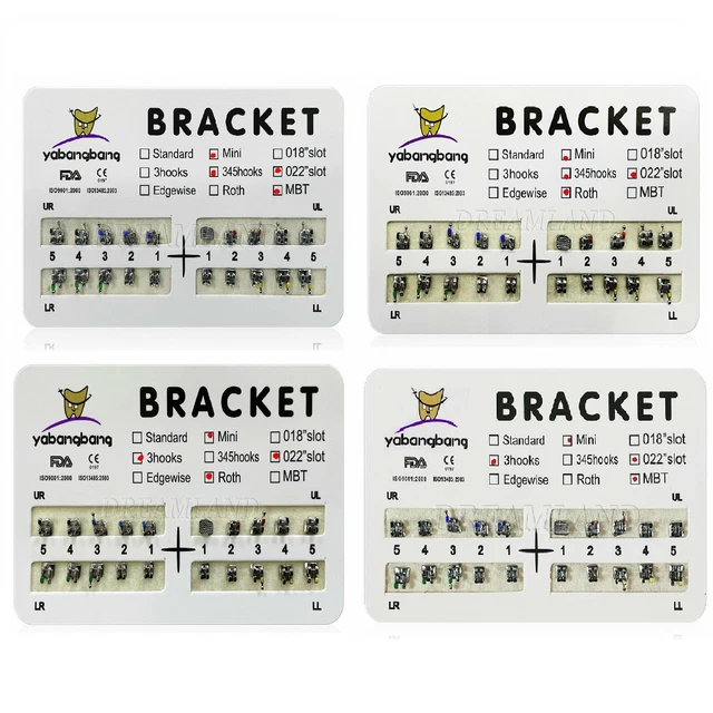 DENTAL METAL BRACKETS brackets braces Mini/Standard MBT/Roth 022/018 ...