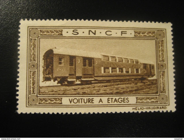 VOITURE A STADES Railway Train Vignette France Poster Stamp SNCF ...