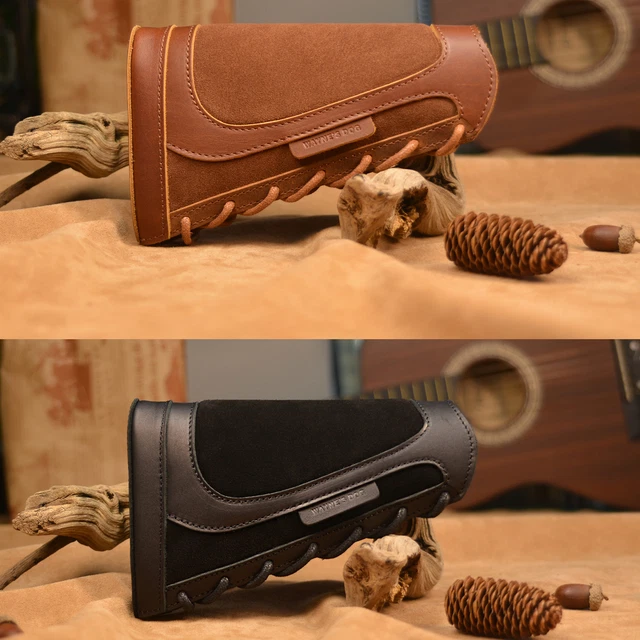 LEATHER CHEEK RISER Rifle/Shotgun Buttstock Gun Recoil Pad for ...