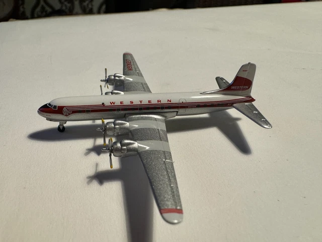 AEROCLASSICS 1:400 WESTERN Airlines Douglas DC-6B reg N93127 EUR 26,80 - PicClick FR