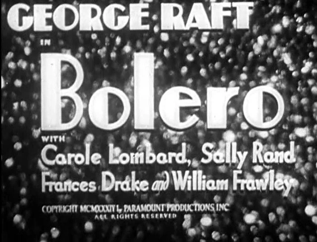 BOLERO DVD - George Raft Carole Lombard dir Ruggles pre-Code Musical ...
