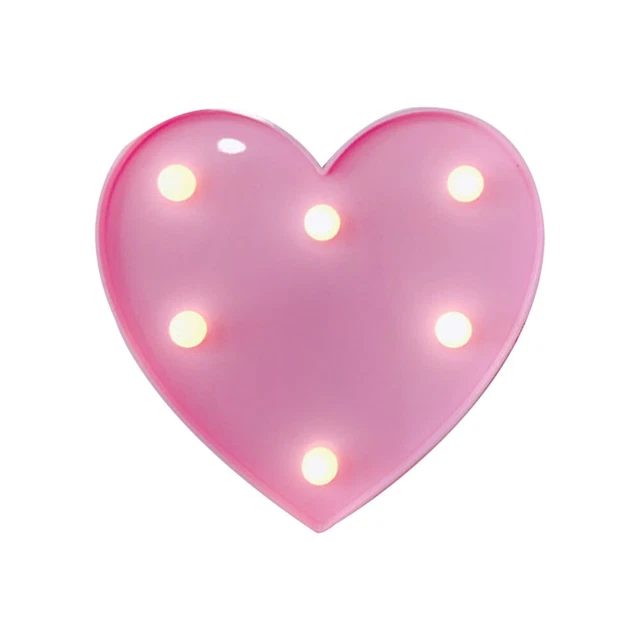 PINK LIGHT UP Heart Shaped Battery Operated Candles LED Night £9.79 ...