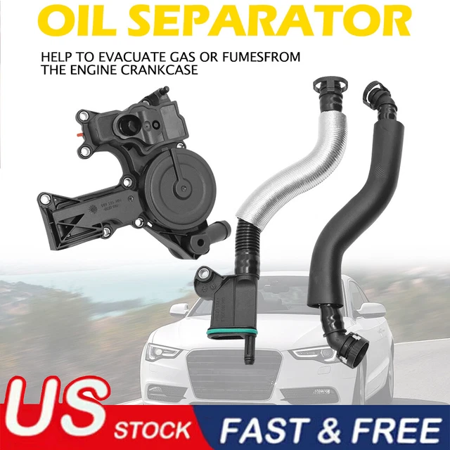 PCV VALVE ENGINE Crankcase Vent Oil Separator Kit for Audi Q5 for VW ...