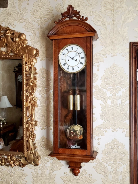 ANTIQUE VIENNA REGULATOR wall Clock early Lenzkirch Biedermeier style ...