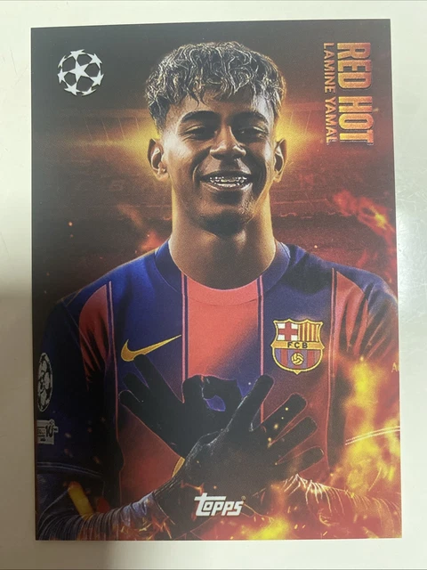 TOPPS MATCH ATTAX 2025/26 2026 Lamine Yamal Red Hot Ultra Rare Card 1: ...