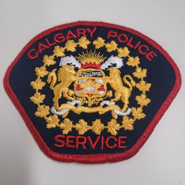 POLICE PATCH CALGARY POLICE SERVICE ALBERTA CANADA 4" RED LETTERS $3.00 ...