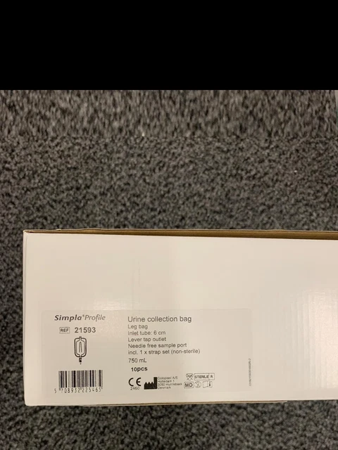 SIMPLA PROFILE URINE collection bag leg bag 6cm 750mL REF21593 £3.99 ...