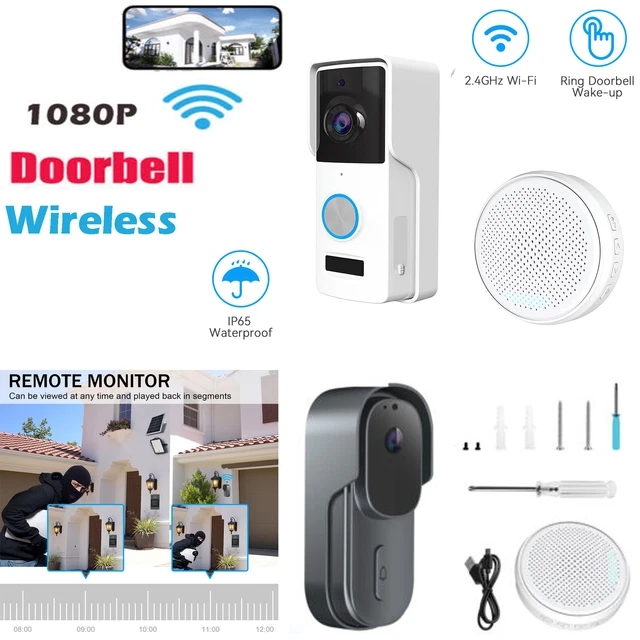 2025 UPGRADED🧡WIRELESS VIDEO Doorbell Ring Wi-Fi Smart Intercom Security Camera $19.99 - PicClick AU