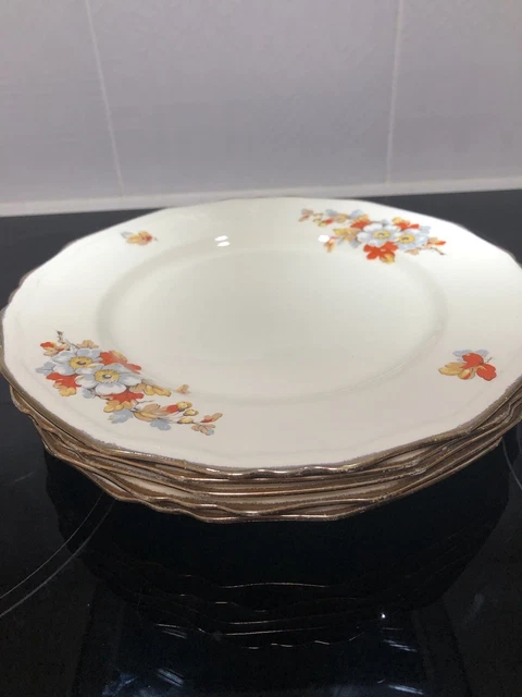 5 X DINNER Plates, Alfred Meakin, England - MEA220, Floral Sprays, $25. ...