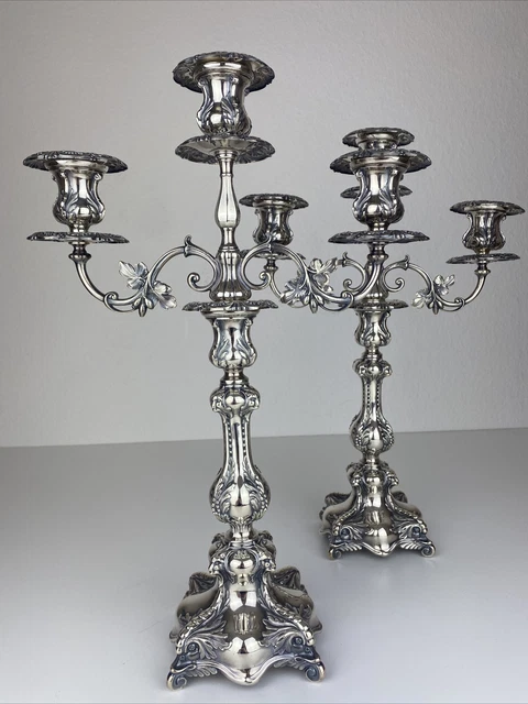 WMF ART NOUVEAU Jugendstil Kerzenständer Kerzenhalter versilbert Antik selten EUR 749,90 ...