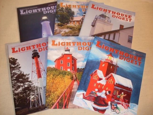 LIGHTHOUSE DIGEST MAGAZINES: Jan-Dec 2023. Mint, complete, six 2-month ...