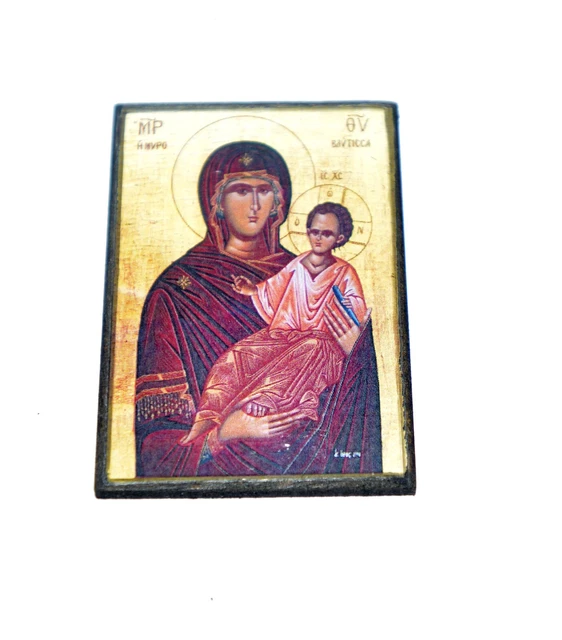 CYPRUS GREEK ORTHODOX Icon Fridge Magnet Mary Mother Of Christ And Baby ...