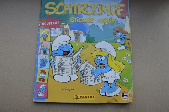 ALBUM PANINI SCHTROUMPF original incomplet images autocollantes peyo ...