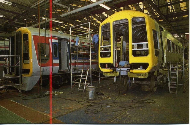 WATERLOO EXETER CLASS 159 DMU under construction ABB Derby Works 1990s ...
