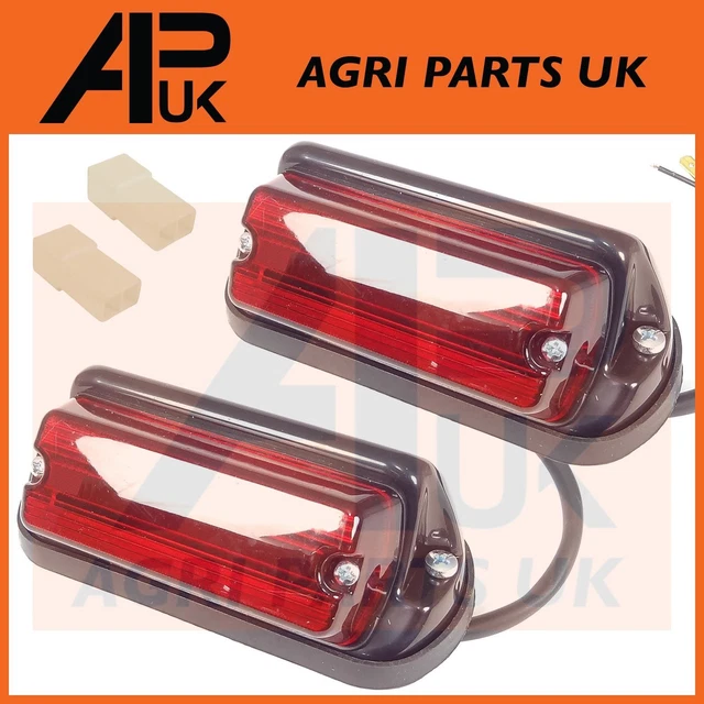 PAIR LEYLAND NUFFIELD 345 465 Tractor Rear Side Light Lamp Square ...