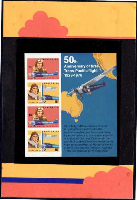 AUSTRALIA 1978 50TH Anniv Of The First Trans-Pacific Flight POP ...