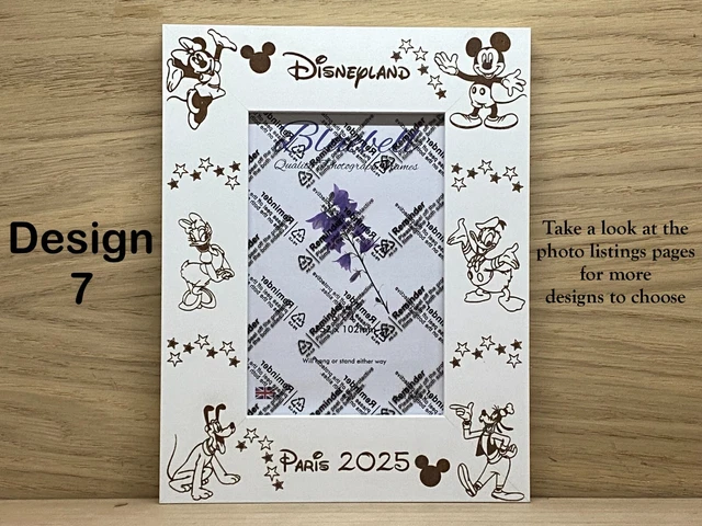 PERSONALISED DISNEYLAND PARIS 2025 Photo Frame Engraved To Fit Photo ...