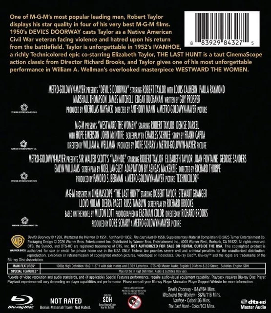 ROBERT TAYLOR 4 Film Collection (Blu-ray) (PRESALE 13/01/2026) $84.52 ...